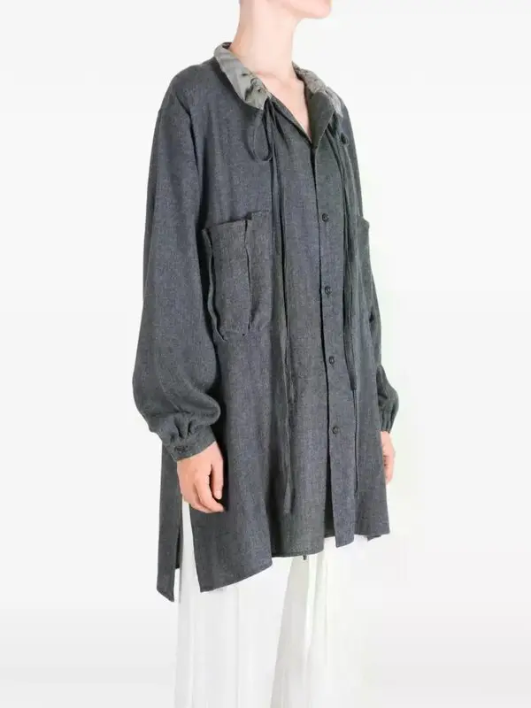 Y’s Drawstring-collar Oversized Shirt