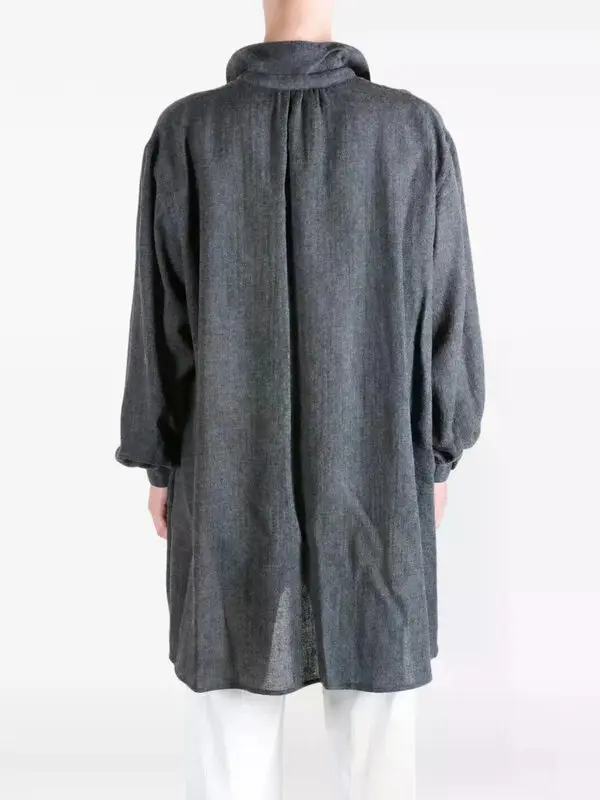 Y’s Drawstring-collar Oversized Shirt