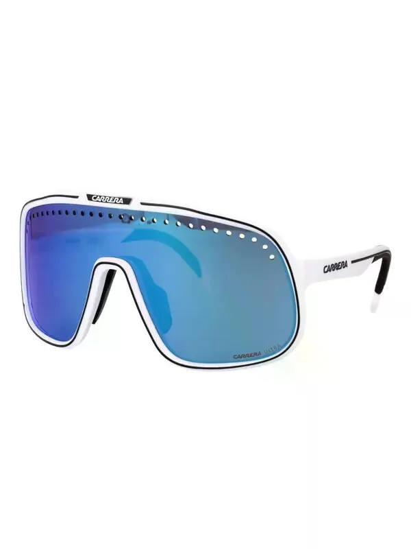 Carrera Eyewear Perforated Shield-frame Sunglasses - White