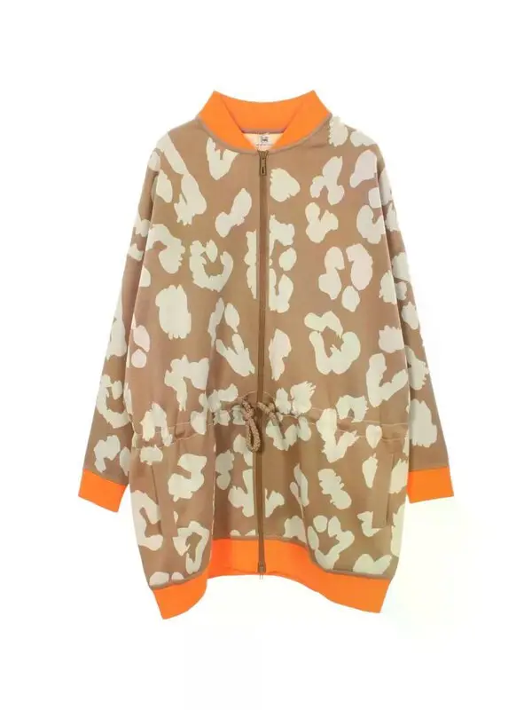 Hermès 2010s Jungle Love Zip-up Jacket - Brown