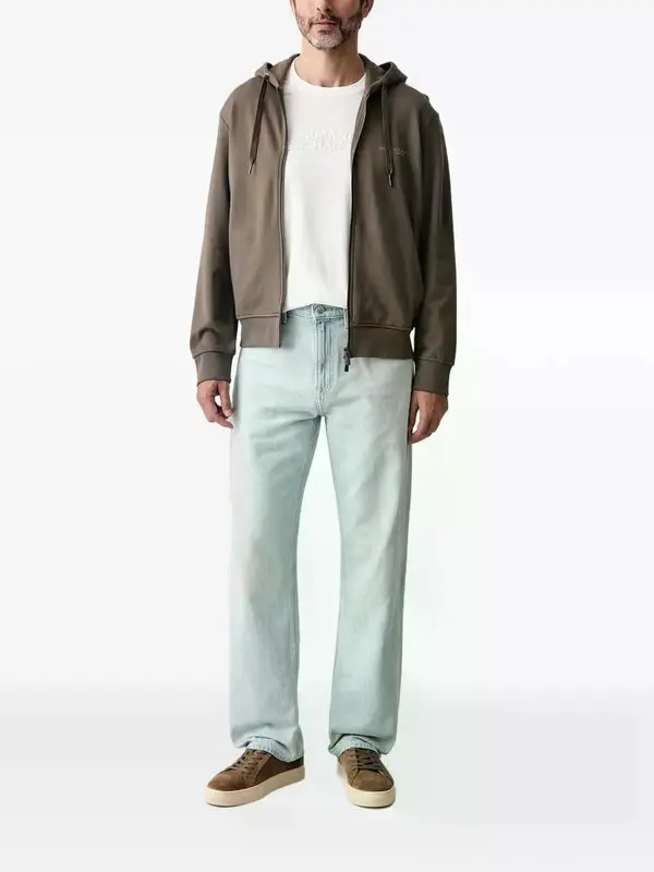 Armani Exchange Logo-print Zip-up Hoodie