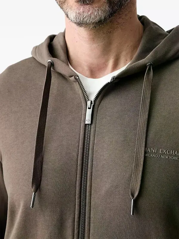 Armani Exchange Logo-print Zip-up Hoodie