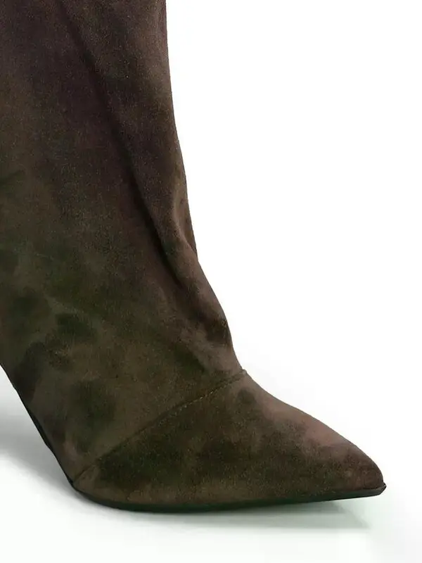 FABIO RUSCONI Suede Pointed-toe Knee-high Boots