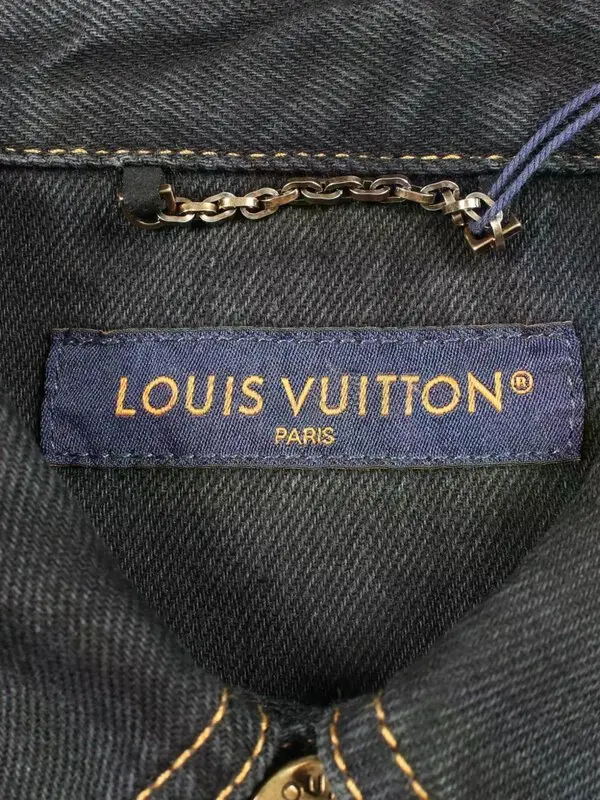LOUIS VUITTON 2010s Logo-embroidered Denim Jacket