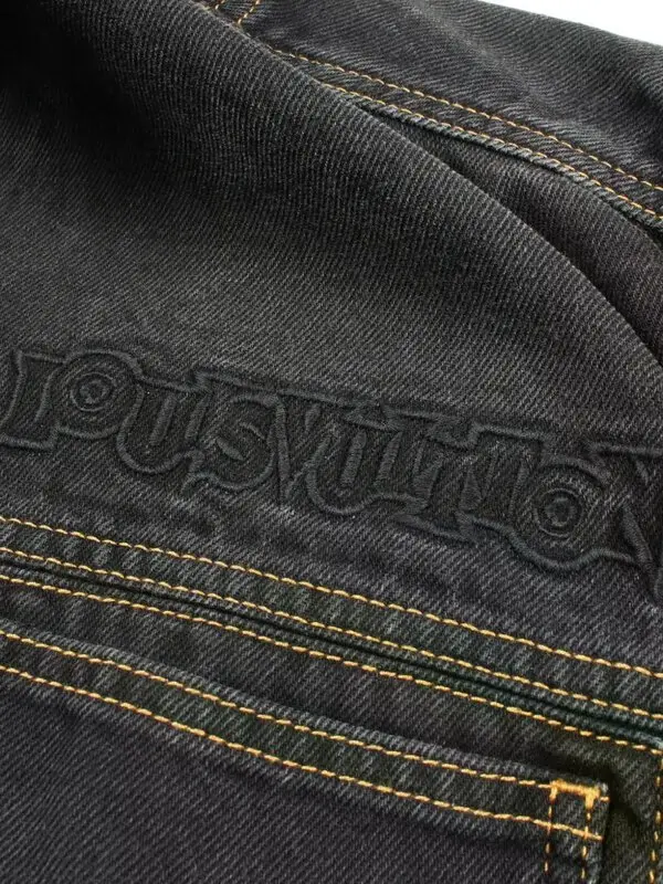 LOUIS VUITTON 2010s Logo-embroidered Denim Jacket