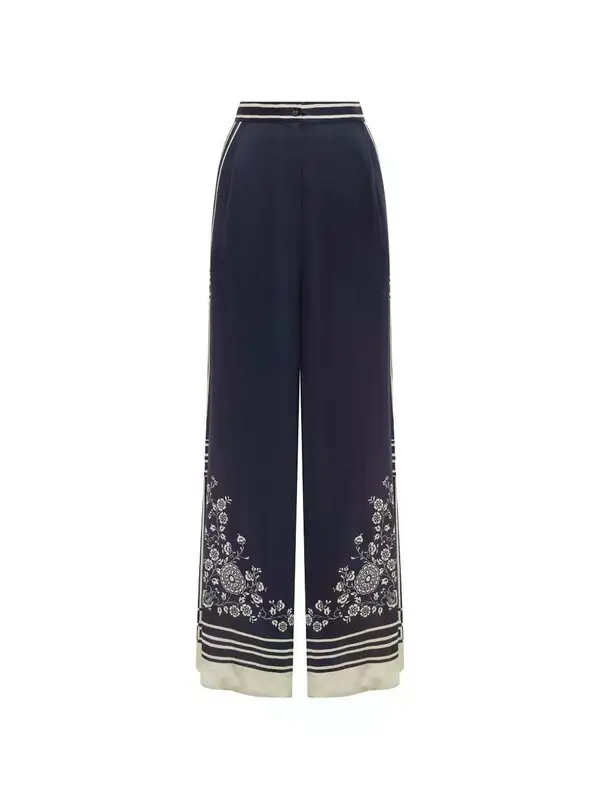 ALEMAIS Banderra Silk Pants - Blue