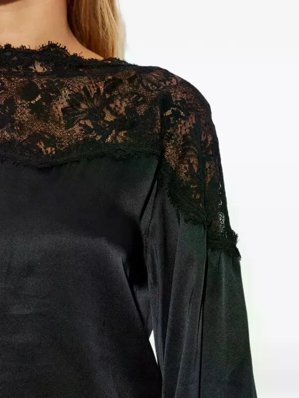 Isabel Marant Étoile Lace-panelled Satin Blouse
