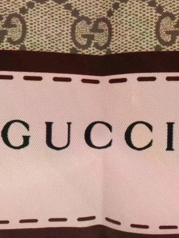 Gucci 2020s Xyuko Higuchi Gg Pattern Scarf - Neutrals