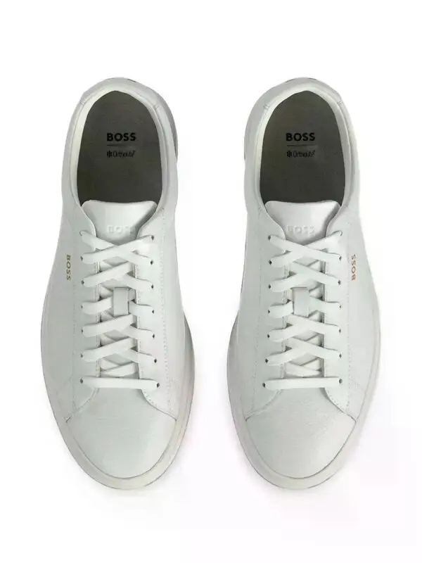 BOSS Kieran Grained-leather Sneakers