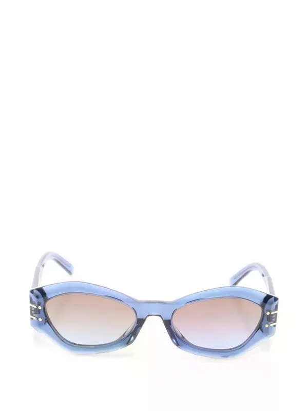 Dior 2010s Diorsignature Cat-eye Frame Sunglasses - Blue