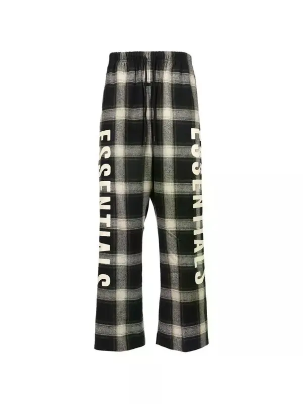 Fear Of God Plaid-check Flannel Trousers - Grey