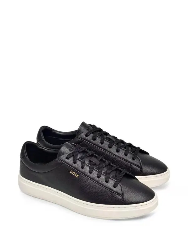 BOSS Kieran Grained Leather Lace-up Sneakers