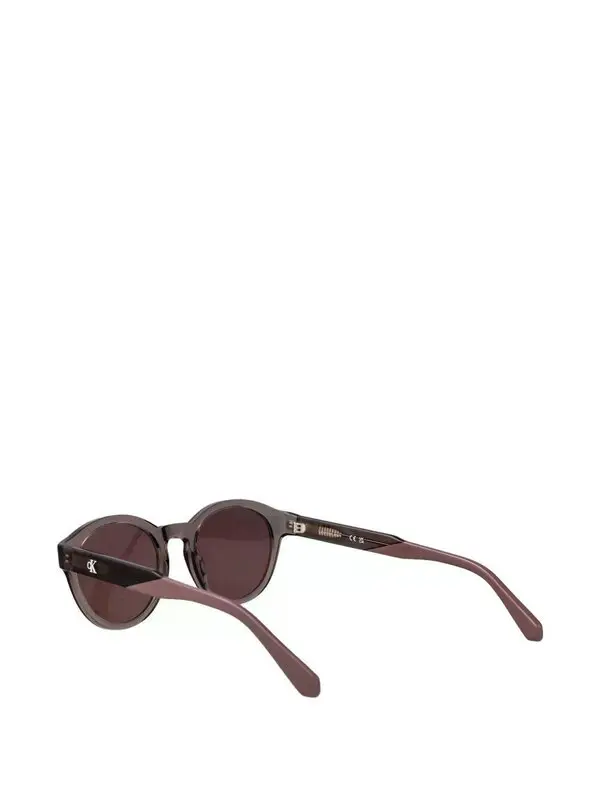 Calvin Klein Round-frame Logo-plaque Sunglasses