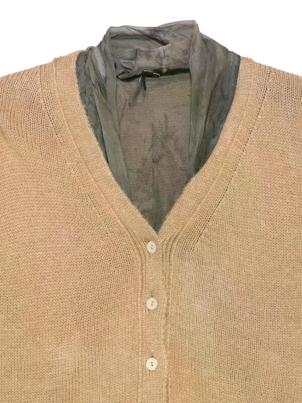 Masnada Layered-effect V-neck Cardigan