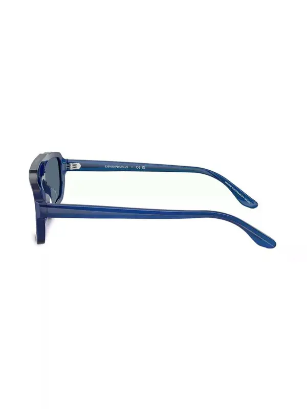 Emporio Armani Polished Rectangle Sunglasses