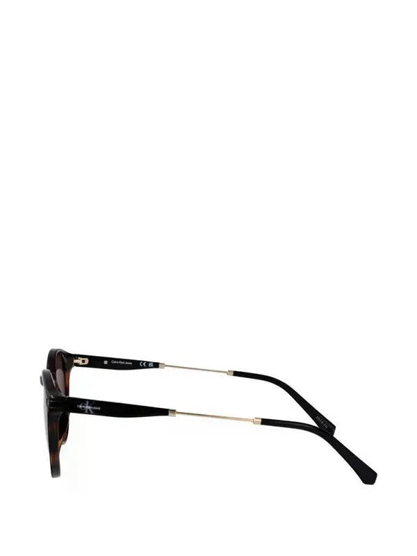 Calvin Klein Tortoiseshell-effect Round-frame Sunglasses