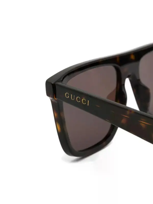 Gucci Tortoiseshell-effect Square-frame Sunglasses