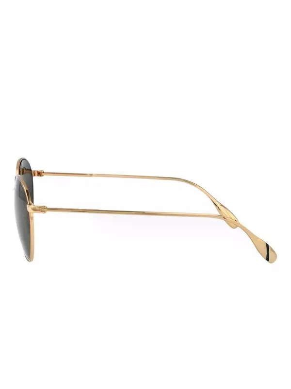 POLO RALPH LAUREN EYEWEAR Gold-tone Round Frame Sunglasses