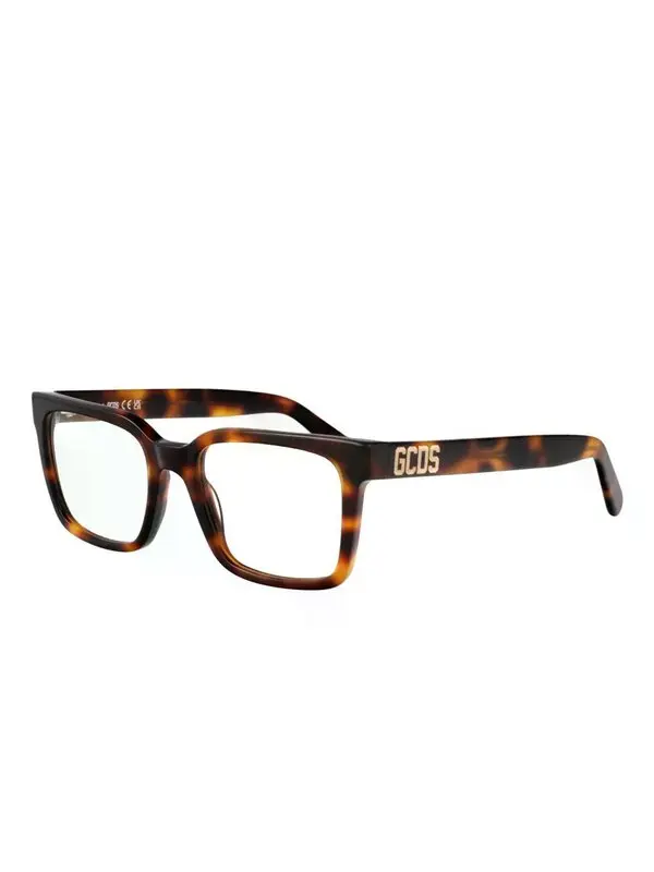 Gcds Rectangle-frame Tortoiseshell Glasses - Brown