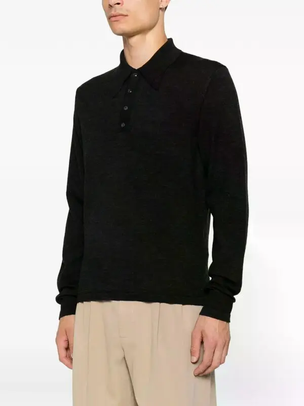 LEMAIRE Long-sleeve Polo Sweater