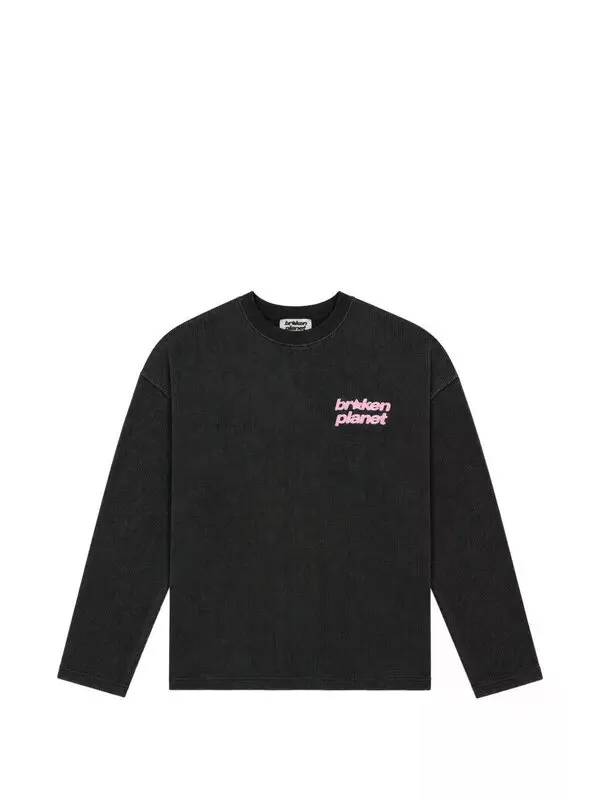 BROKEN PLANET Star Logo Waffle-textured Long Sleeve T-shirt