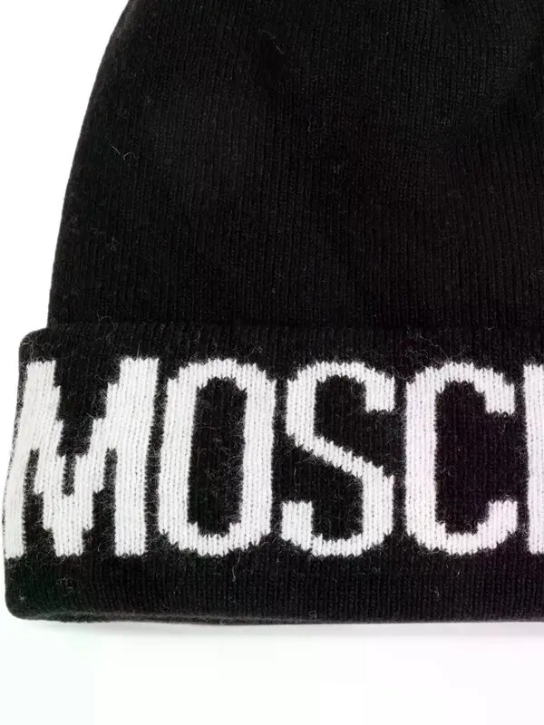 Moschino Logo-intarsia Beanie Hat