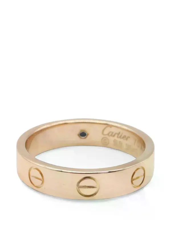 Cartier 18k Rose Gold Mini Love Ring With Diamond