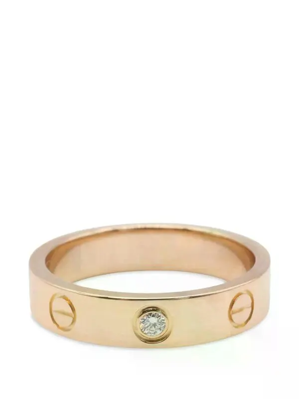 Cartier 18k Rose Gold Diamond Ring - Pink