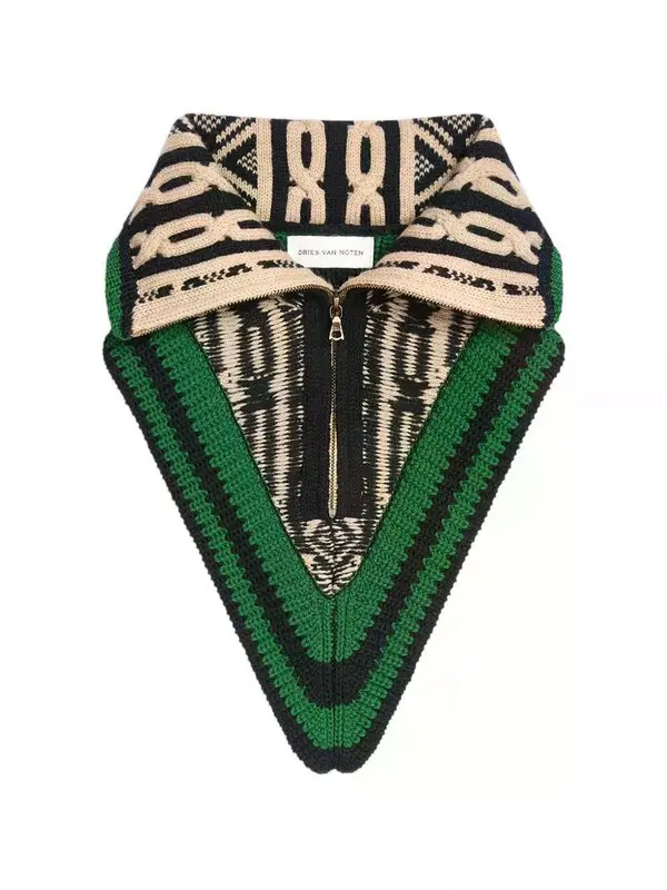 Dries Van Noten Jacquard Wool Collar