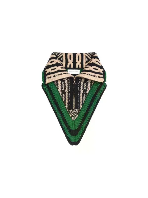 Dries Van Noten Jacquard Wool Collar