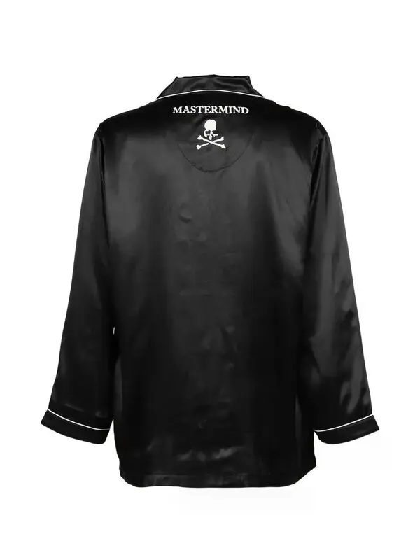 MASTERMIND WORLD Skull-embroidered Silk Pajama