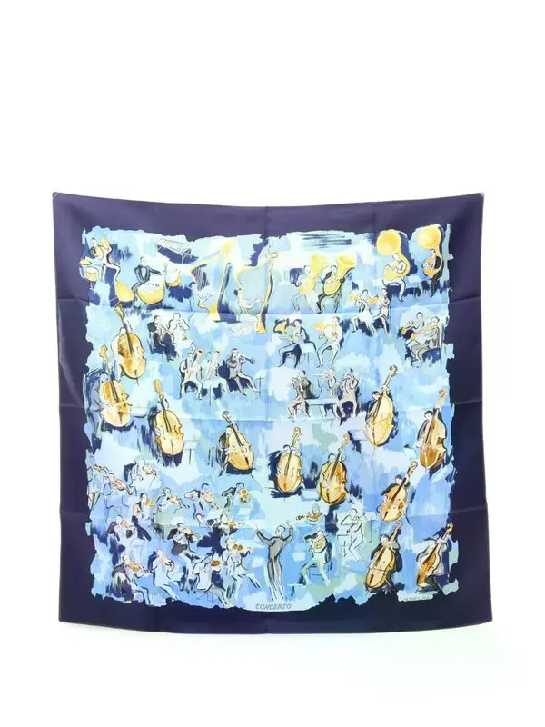 Hermès 2010s Concerto Scarf - Blue