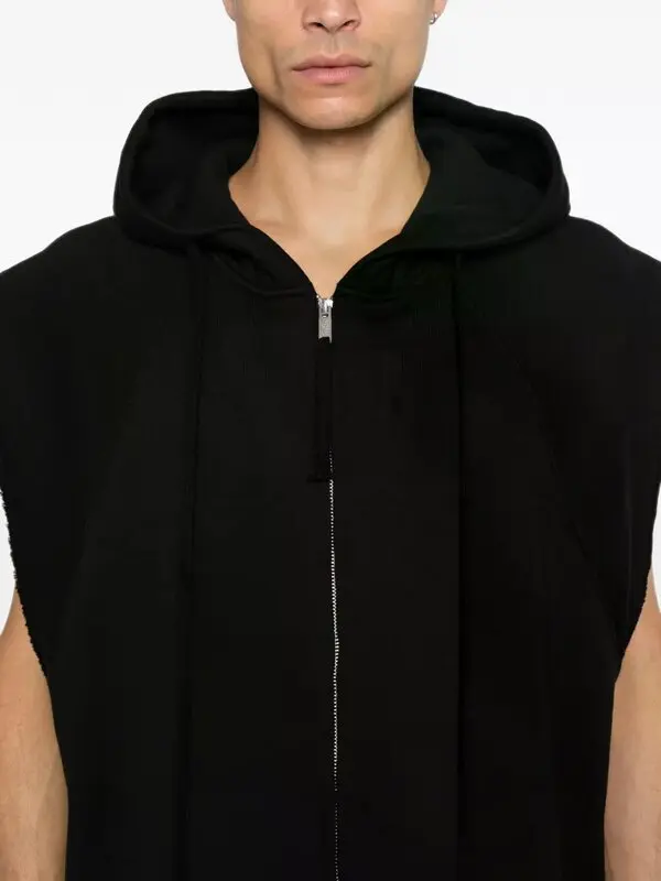 THOM KROM Sleeveless Zip-up Hoodie
