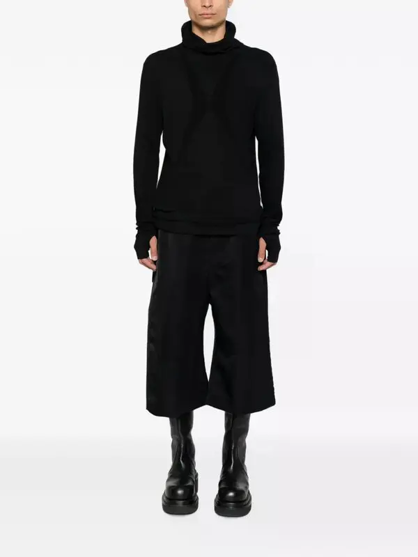 THOM KROM Funnel-neck Thumb-slot T-shirt