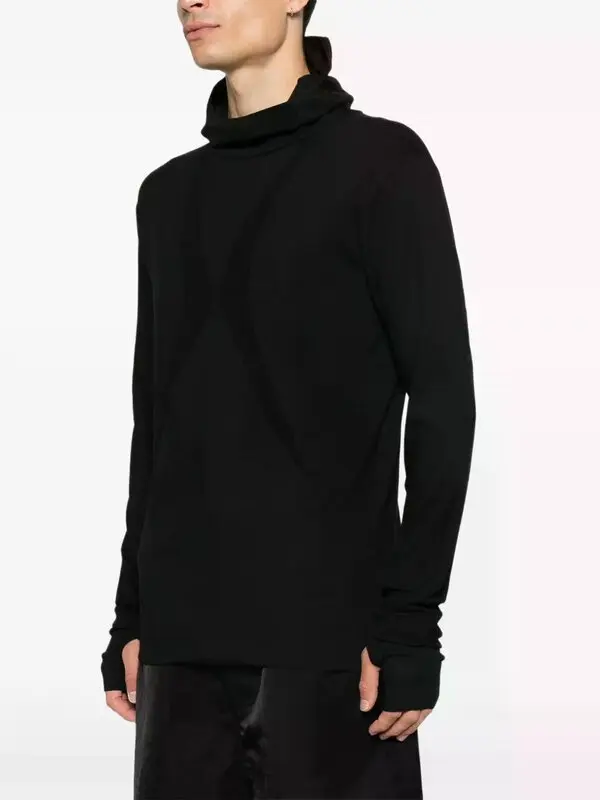 THOM KROM Long Sleeve Funnel Neck T-shirt