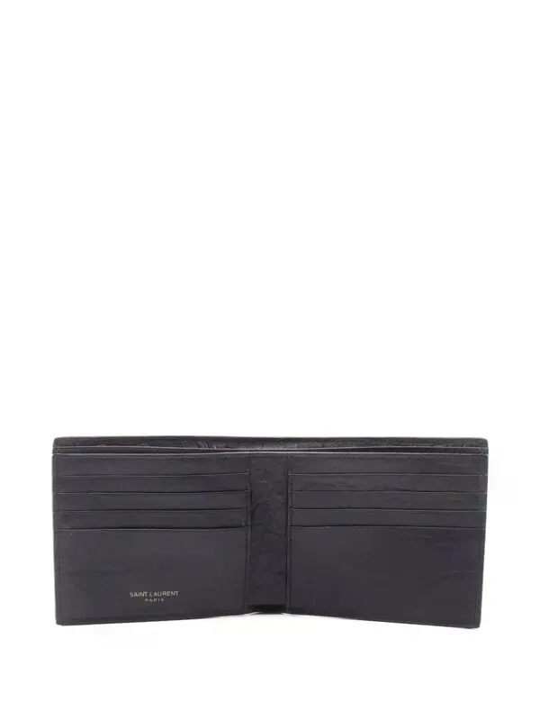 Saint Laurent 2020s Monogram Crocodile-effect Wallet