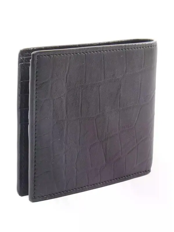 Saint Laurent 2020s Monogram Crocodile-effect Wallet