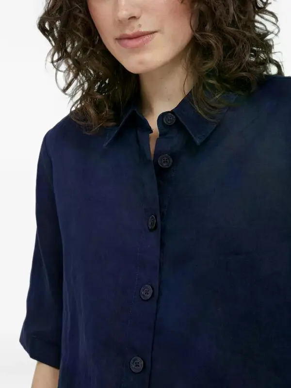BENETTON Navy Buttoned Short Sleeve Shirt