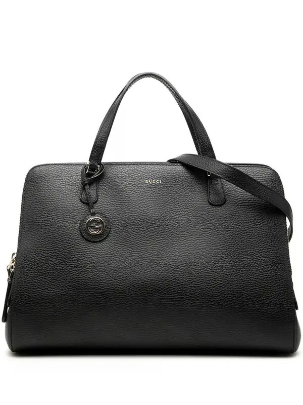 Gucci 2000-2015 Dollar Calfskin Lady Satchel - Black