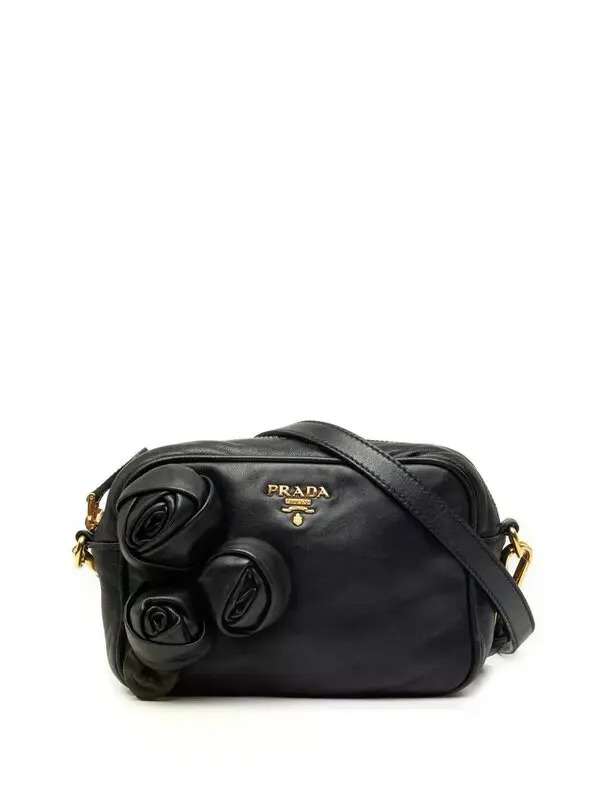 Prada Nappa Leather Rosette Crossbody Bag