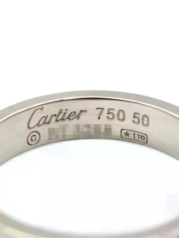 Cartier 18k White Gold Mini Love Ring - Silver
