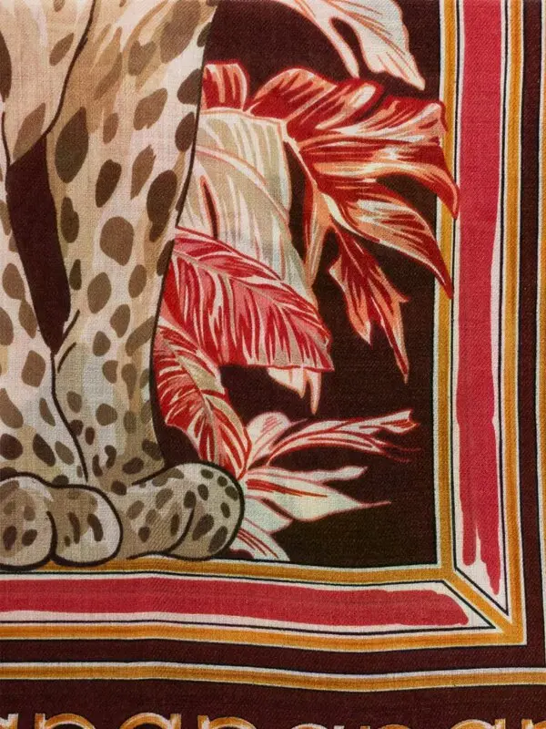 FERRAGAMO Animal-print Gancini-chain Scarf
