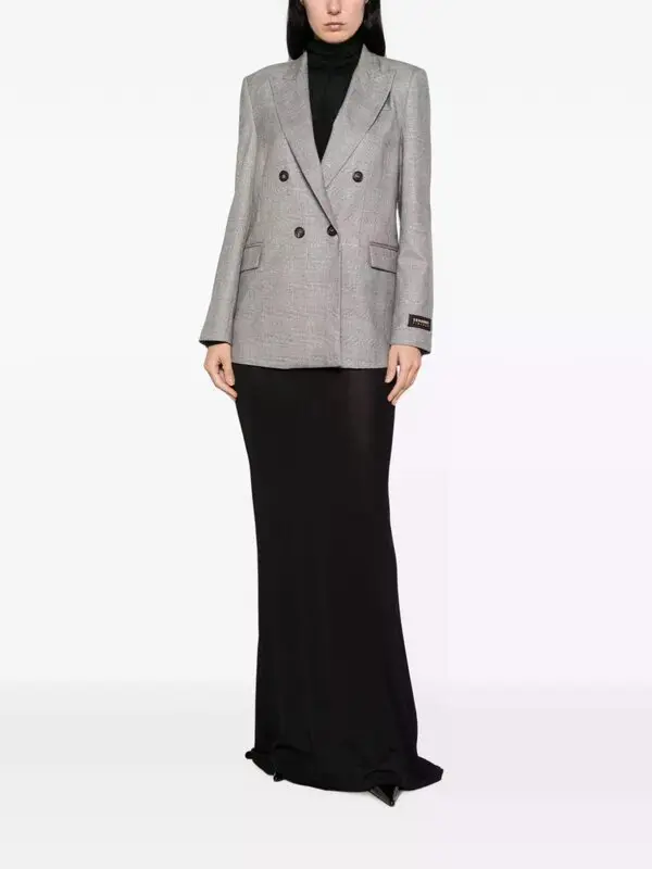 ERMANNO FIRENZE Prince Of Wales Check Double-breasted Jacket