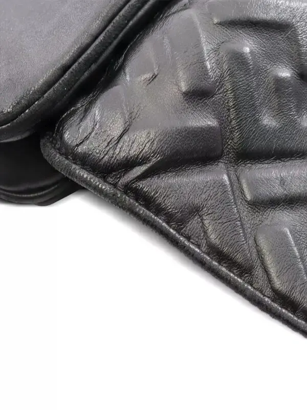Fendi Ff Embossed Leather Belt Bag