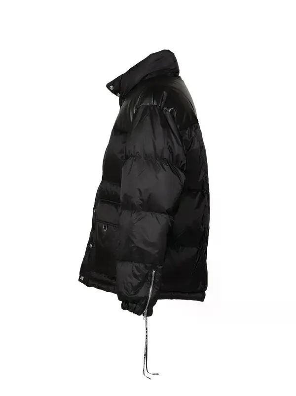 MASTERMIND WORLD Quilted Down Jacket With Leather Paneling