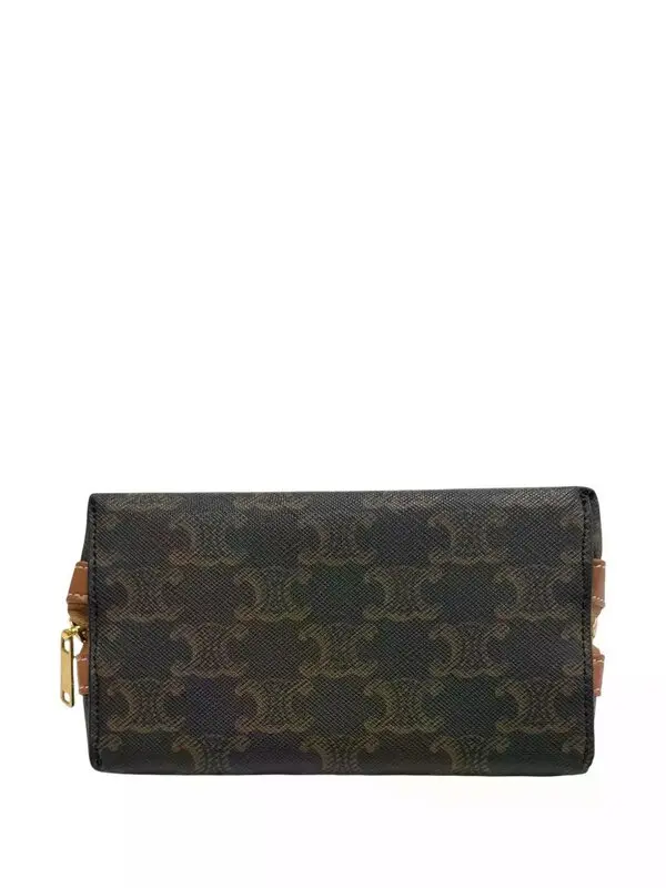 Celine Triomphe Coated Canvas Cosmetic Pouch