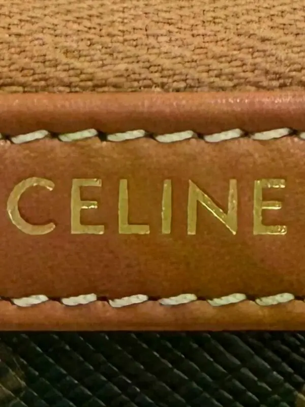 Celine Triomphe Coated Canvas Cosmetic Pouch
