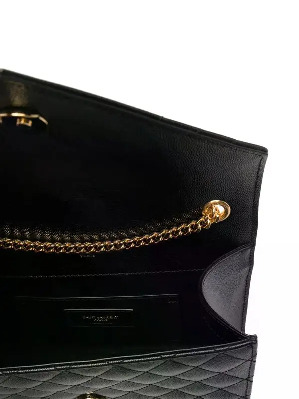 Saint Laurent Envelope Quilted Leather Crossbody Bag