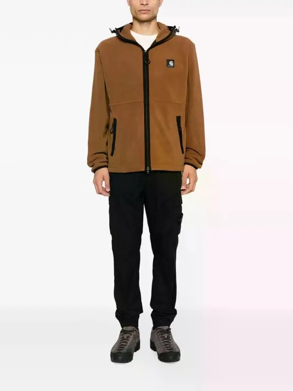 Carhartt Work In Progress Logo-patch Fleece Hooded Jacket