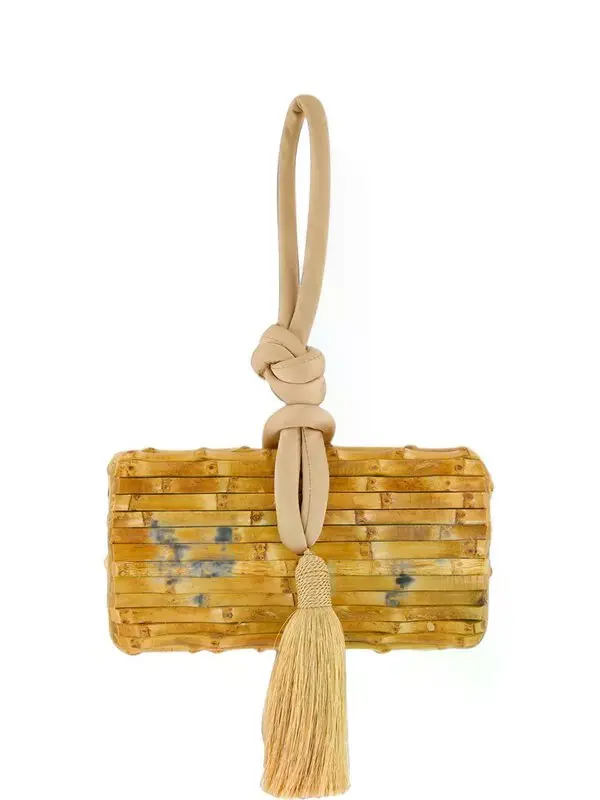 Glorinha Paranagua Tanit Bamboo Clutch Bag